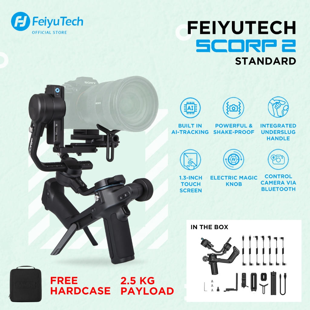 Jual Feiyu Scorp 2 DSLR Mirrorless Camera Stabilizer with AI Tracker | Shopee Indonesia