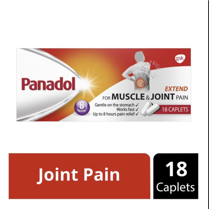 Jual Panadol Extend muscle & joint pain, 18 tablets - Singapore ...