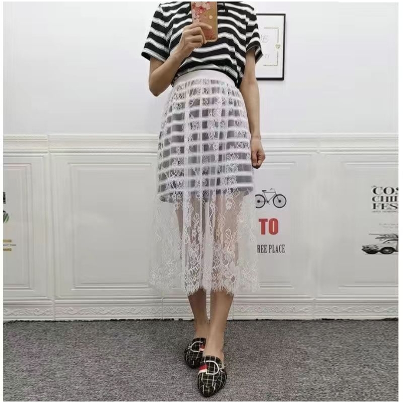 Jual Rok Tutu Lace Motif Import/Rok Panjang Jala Renda Seksi Wanita/Rok ...