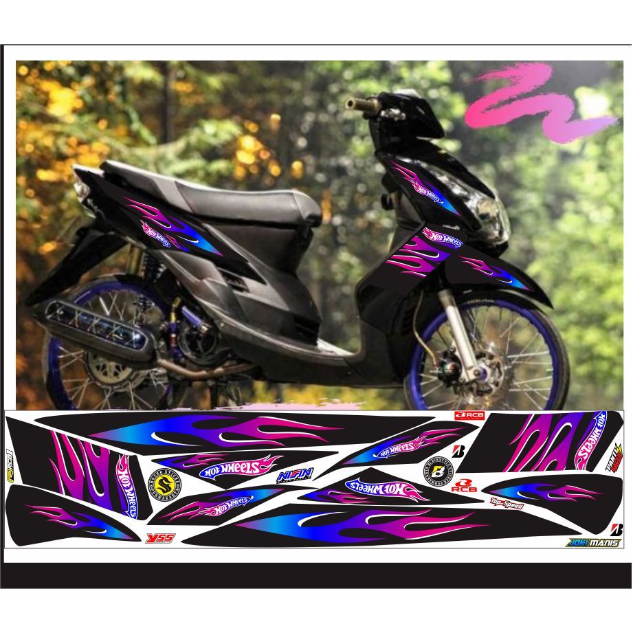 Jual STRIPING STICKER MOTOR YAMAHA MIO SOUL KARBU DECAL CUSTOM VARIASI ...