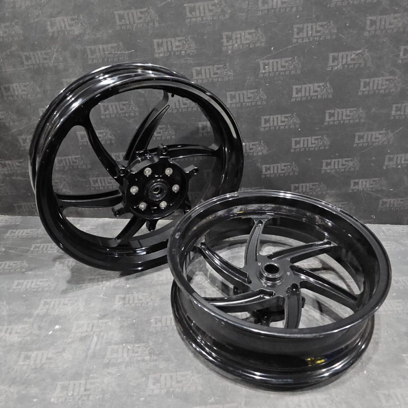 Jual Velg Velek Casting CNC Six Star 14x400 & 15x350 Honda Forza 250 ...
