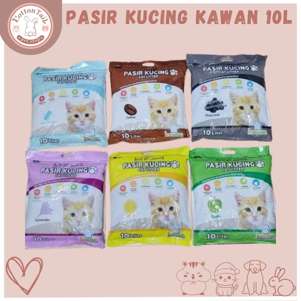 Jual Pasir Kucing Kawan Cat Litter 10ltr / Pasir gumpal wangi Kawan ...