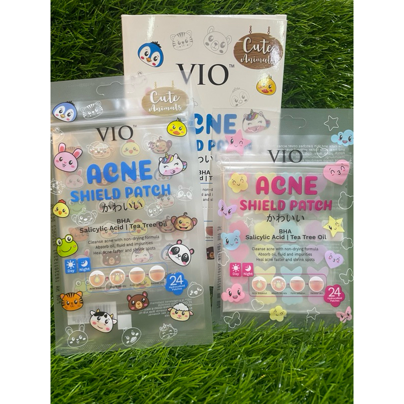Jual Vio Acne Shield Patch 24patch vyo cute animal , acne patch love ...