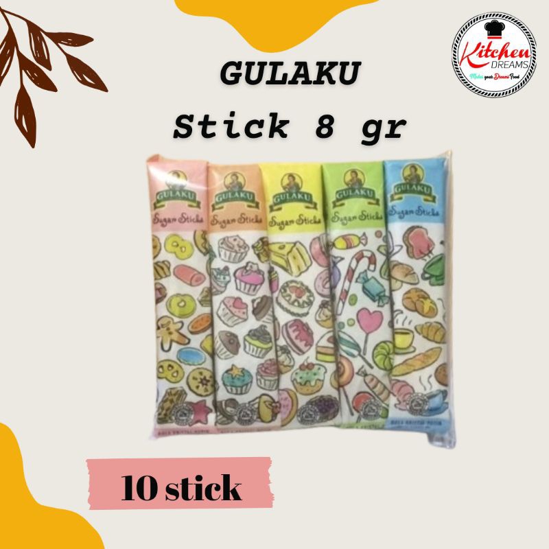 Jual GULAKU Stick Kemasan Sachet/Gula Pasir Kemasan Kecil 8 gr (10 ...