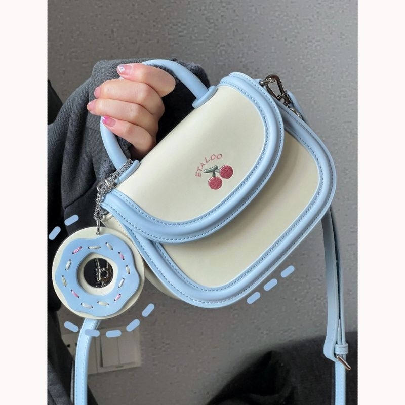 Jual [ ready stock] Cheri donut mini sling bag Leather Kulit Korean ...
