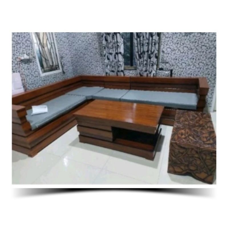 Jual Kursi sudut box kursi tamu jati kursi tamu minimalis | Shopee ...