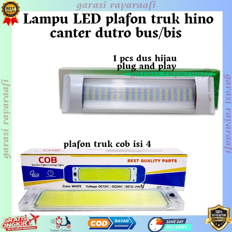 Jual lampu plafon truk bus bis universal lampu plafon tronton fuso hino ...