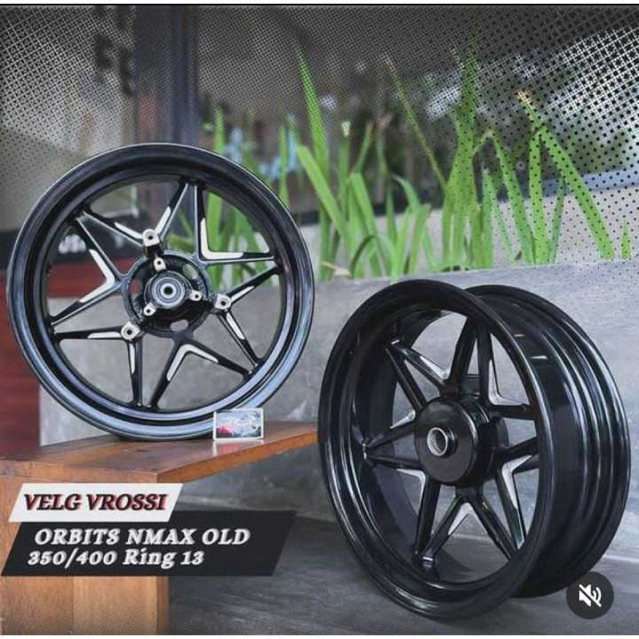 Jual Velg VENOM ORBIT Nmax Old uk 350/400-13 Hitam list Crom | Shopee ...
