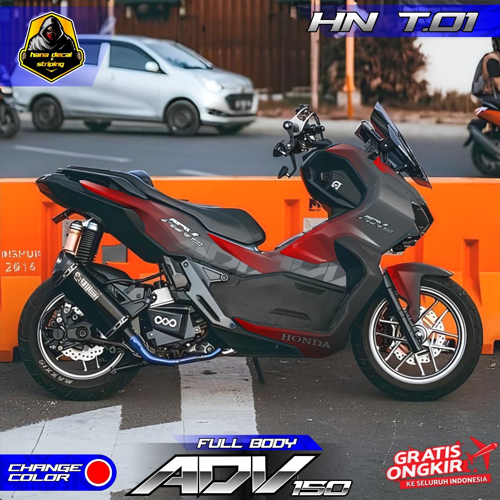 Jual (NEW) decal sticker honda adv 150 striping adv full body CUSTOM ...
