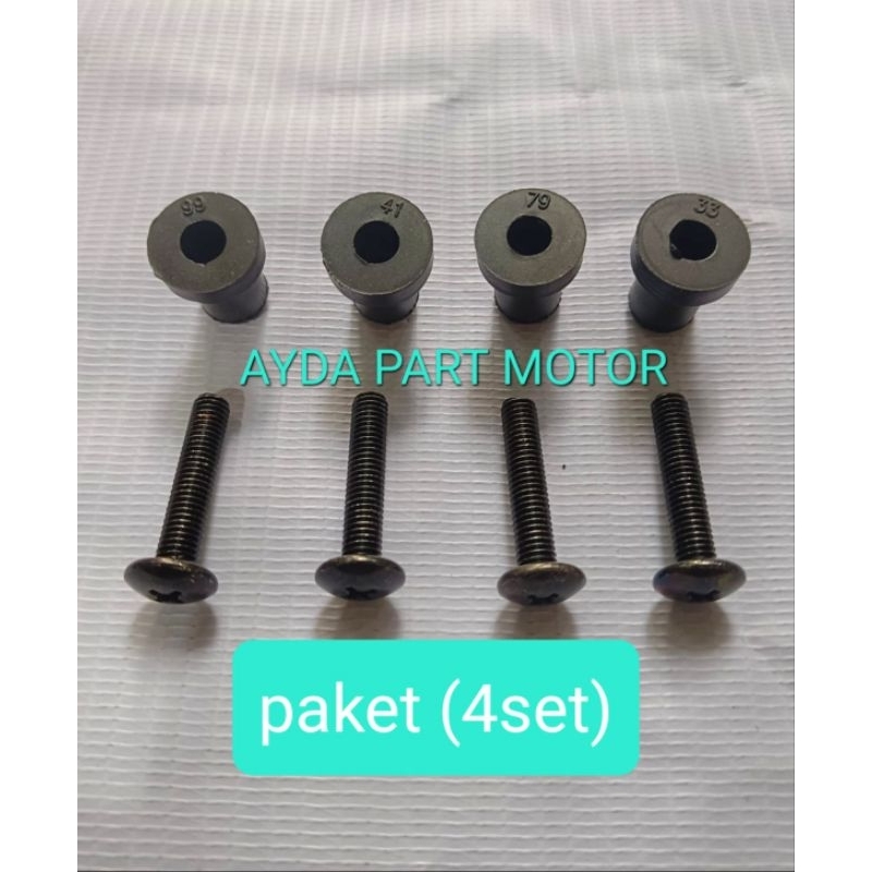 Jual [ Paket 4 pcs ] Original Set Baut plus Mur karet Tebal Tameng ...