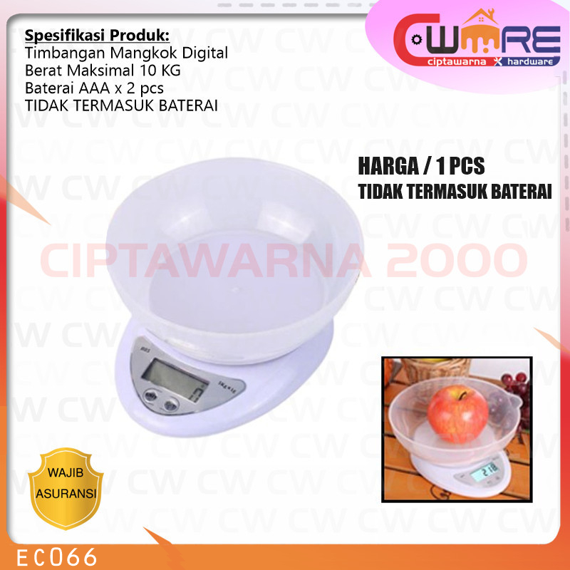 Jual Scale Kitchen Timbangan Dapur Digital Max 10 KG Bahan Kue Mangkok ...