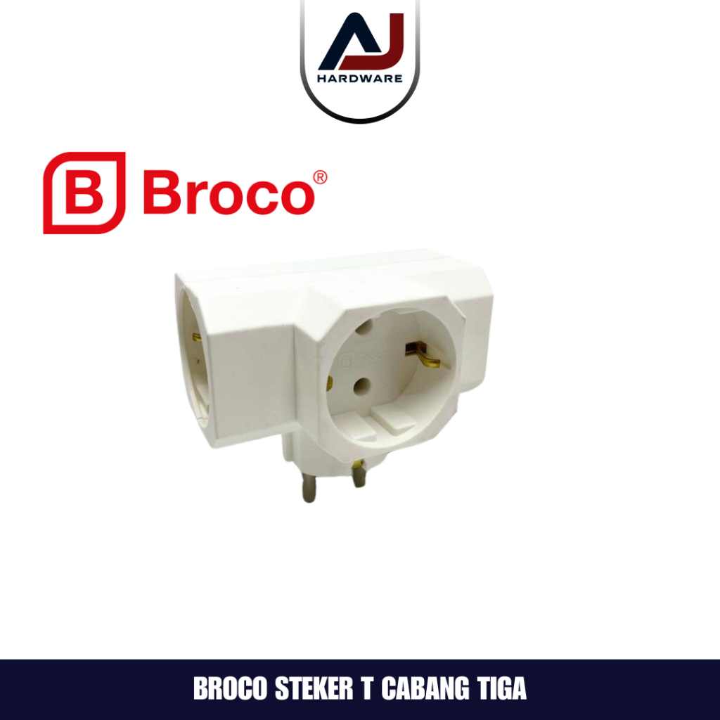 Jual Broco Steker T Arde Colokan Cabang 3 Lubang 13830 Colokan Tusuk 3 ...