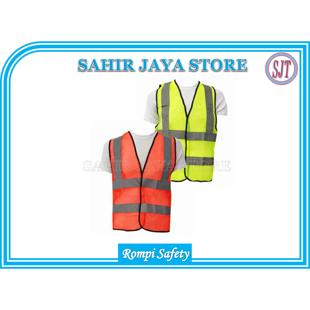 Jual Rompi Proyek Safety Polyester 4 Line Safety Vest Proyek Polyster 2 ...
