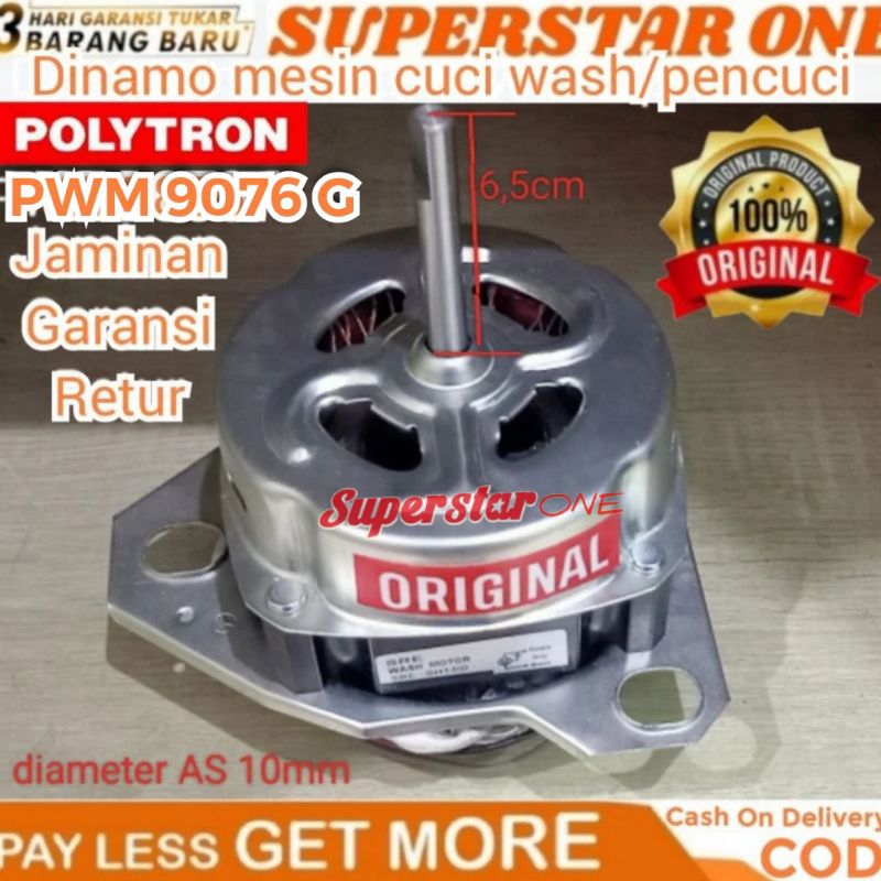 Jual Dinamo/motor wash/pencuci mesin cuci polytron PWM 9076 G/9076 ...