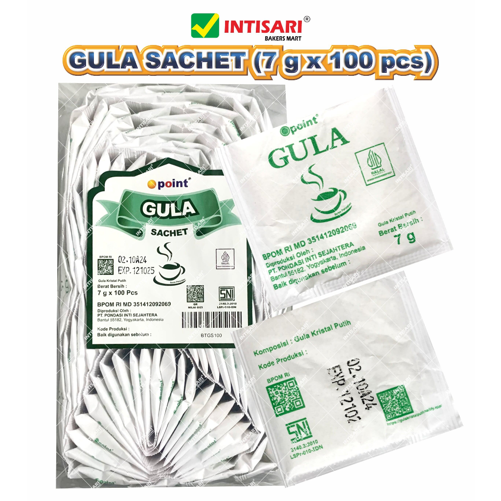 Jual [ISI 100 PCS] GULA SACHET 7 G | Shopee Indonesia