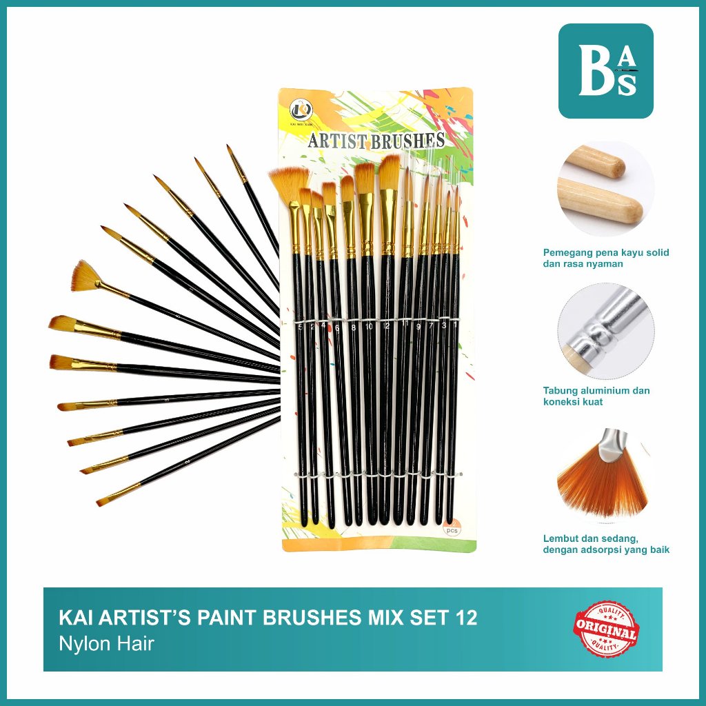 Jual Bali Art Supplies - Artist Paint Brushes - Kuas Lukis Artis Mix ...
