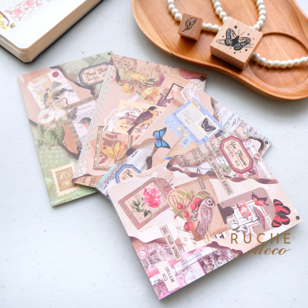 Jual RUCHE DECO - Sticker Book 4 PET Flower Diaries / Sticker Set ...
