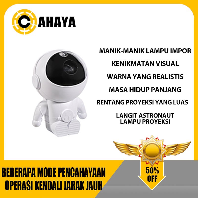 Jual Galaxy Star Projector astronot Night Light Astronaut Starry Sky ...