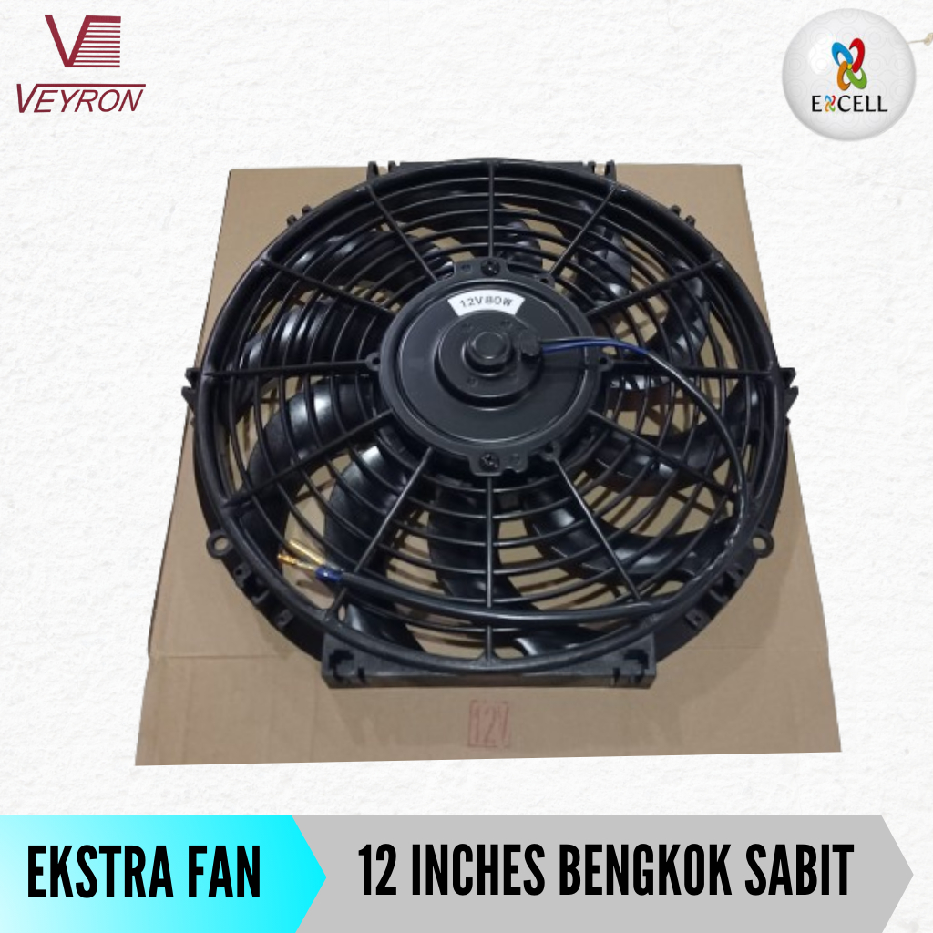 Jual Extra Ekstra Fan Ac Mobil Universal 12” Inch Inches Bengkok Sabit ...