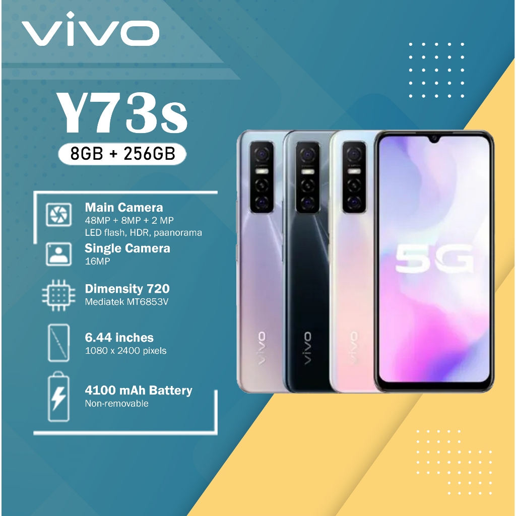 Jual HP VIVO Y73S 5G RAM 8GB ROM 256GB GARANSI 1 TAHUN | Shopee Indonesia