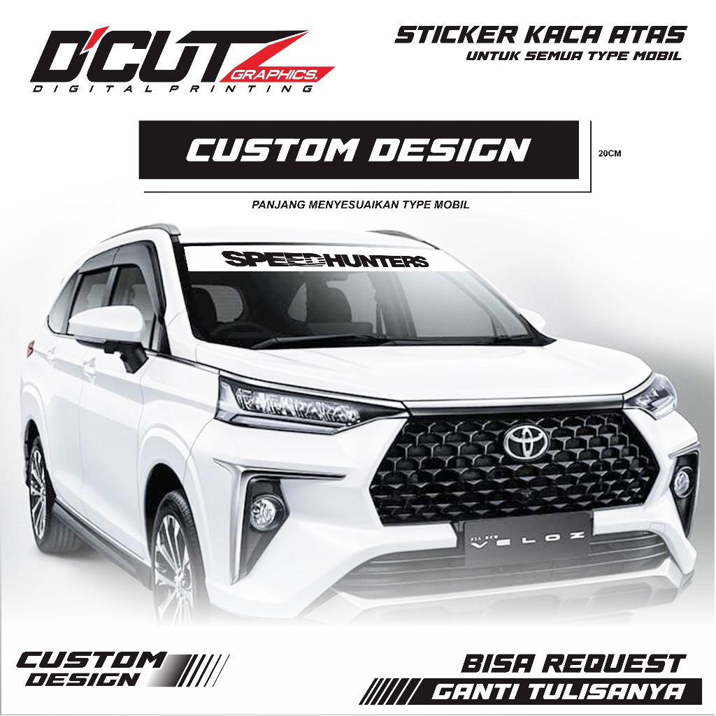 Jual Sticker KACA ATAS (Untuk Semua Jenis Mobil) | Shopee Indonesia