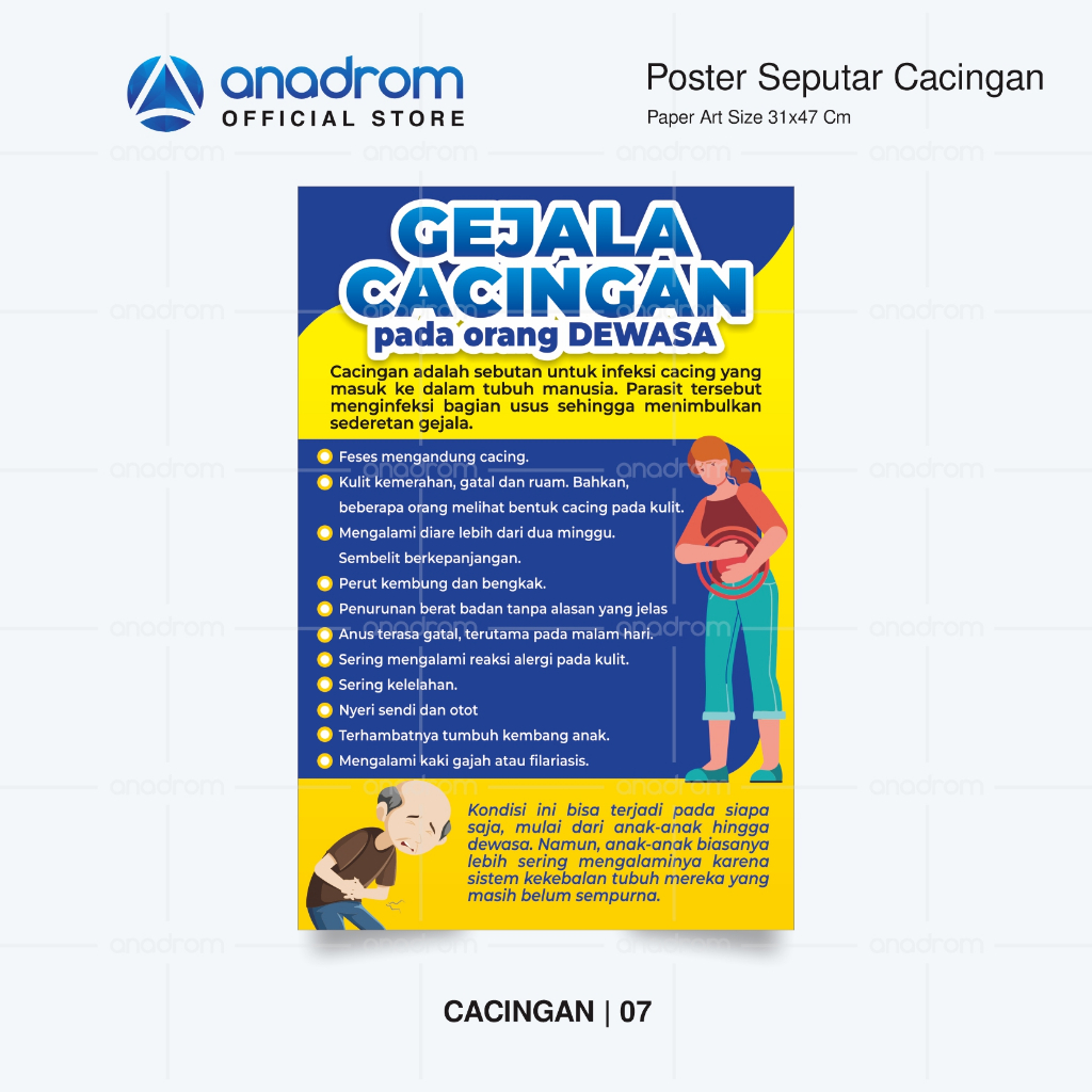 Jual Poster Cegah Cacingan pada Anak | Poster Apa itu Cacingan | Poster ...