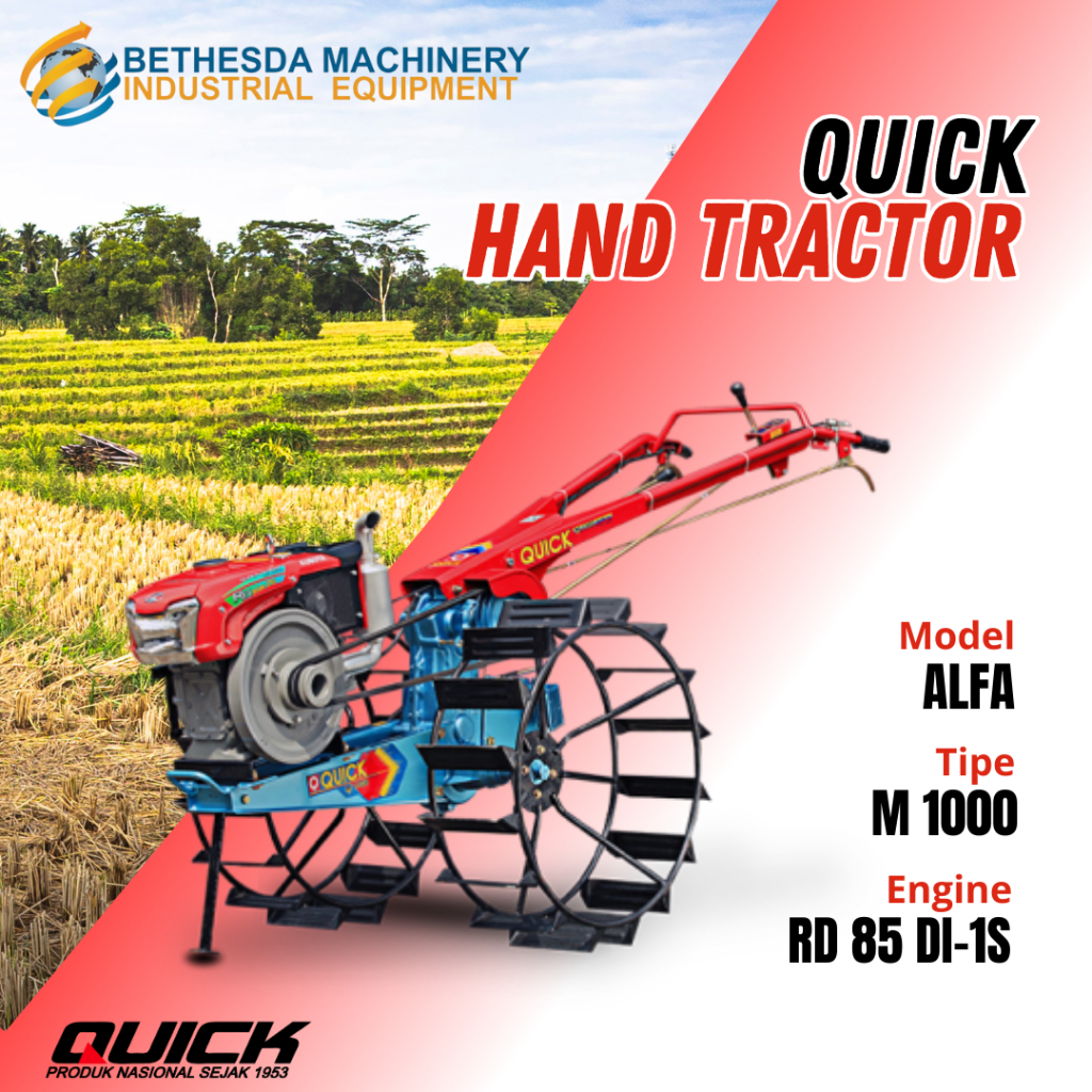 Jual Mesin Traktor Quick Bajak Tanah/sawah M1000 Engine RD85DI1S ...