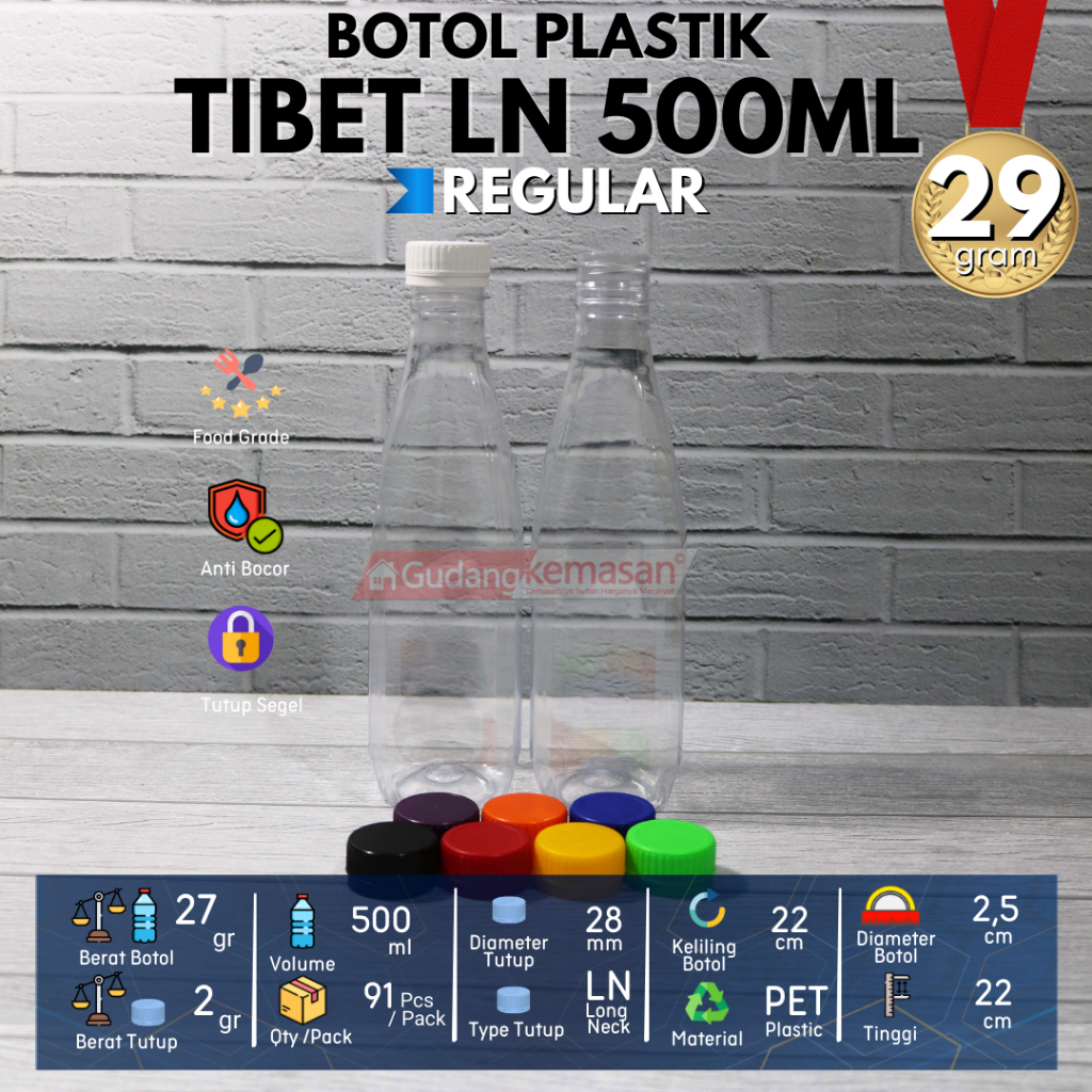 Jual BOTOL PLASTIK TIBET 500ML MINUMAN TUTUP LN WARNA - WARNI | Shopee ...