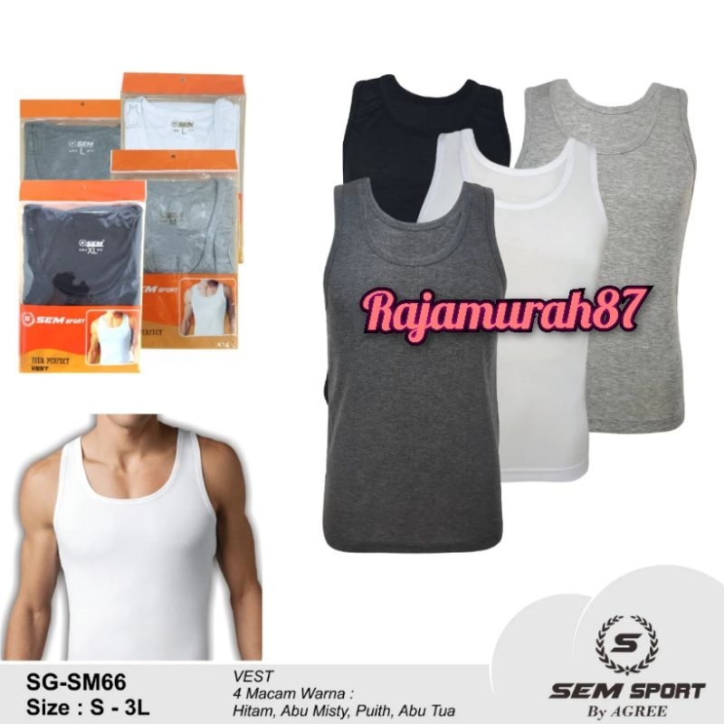 Jual Singlet Cowok Dewasa SEM SM66 ♡ Singlet SEM by Agree | Shopee ...