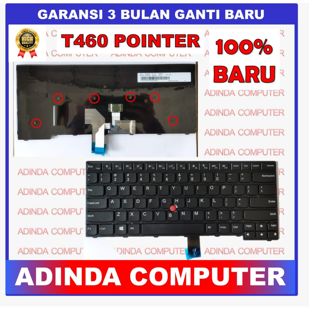 Jual Keyboard Lenovo Thinkpad T460 T460P T460T T470T E431 E440 E441 ...