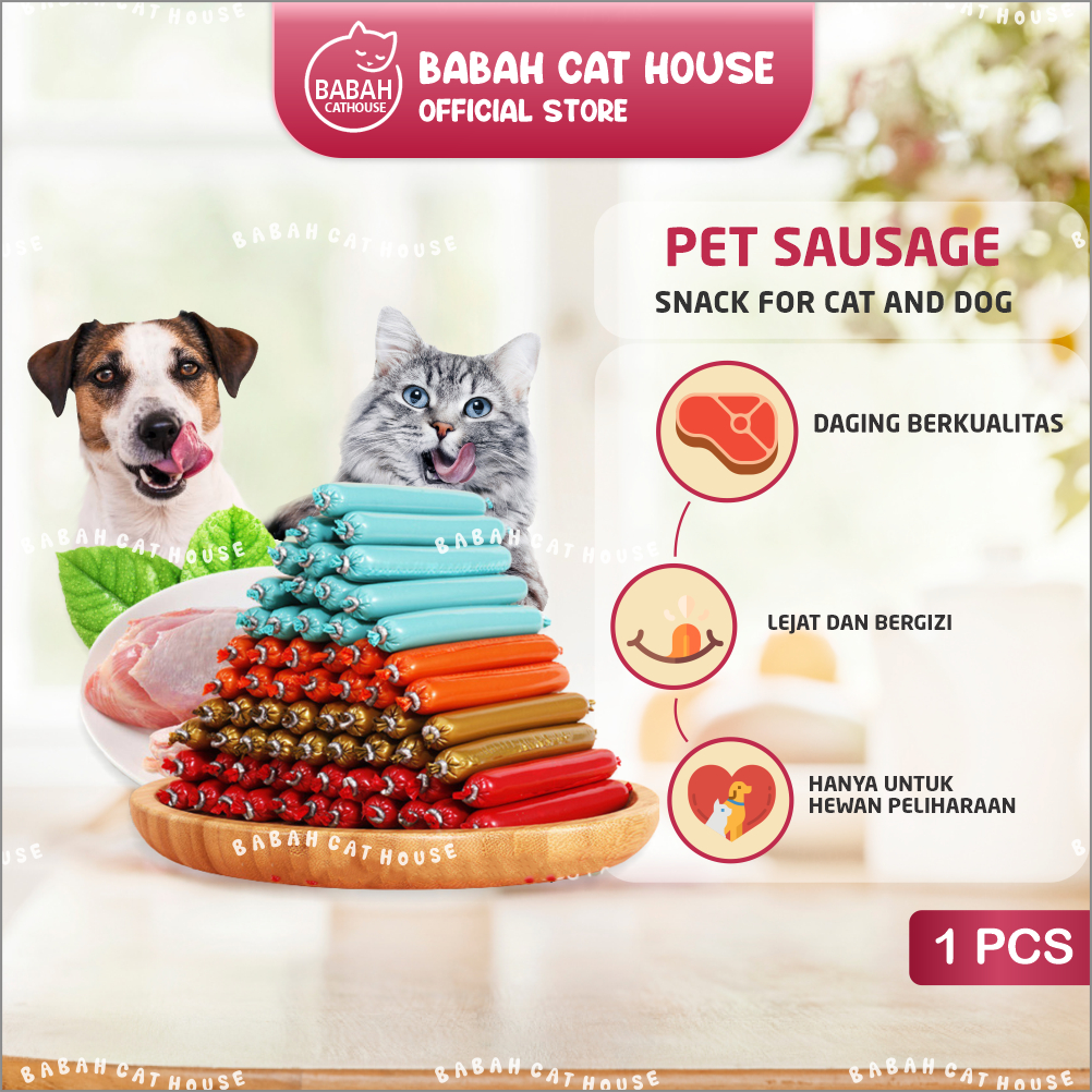 Jual PET SAUSAGE Makanan SOSIS Cemilan untuk Kucing Anjing Snack Bisa ...