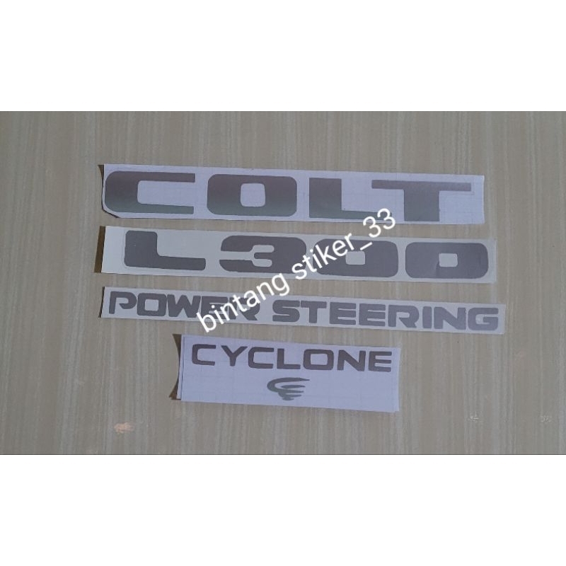 Jual sticker stiker tulisan l300 /colt /stiker tulisan cyclone ...