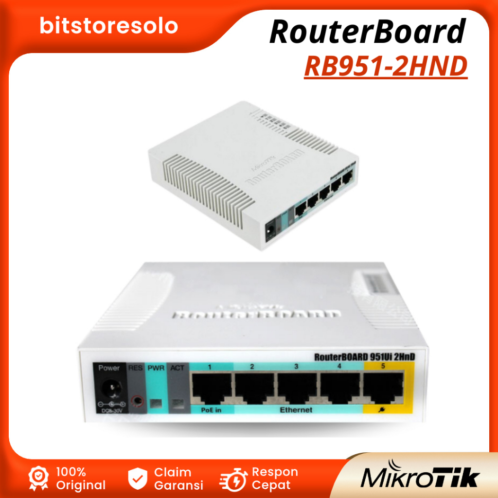 Jual ROUTER WIRELESS WIFI ROUTERBOARD MIKROTIK RB 951 2HND RB951-2HND 300Mbps | Shopee Indonesia