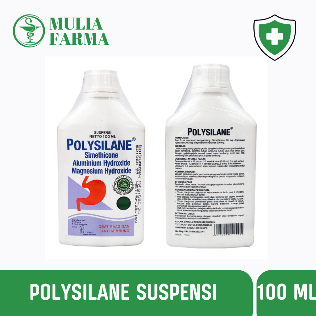 Jual POLYSILANE SYRUP 100ML /OBAT MAAG / OBAT KEMBUNG ED OKTOBER 2026 ...