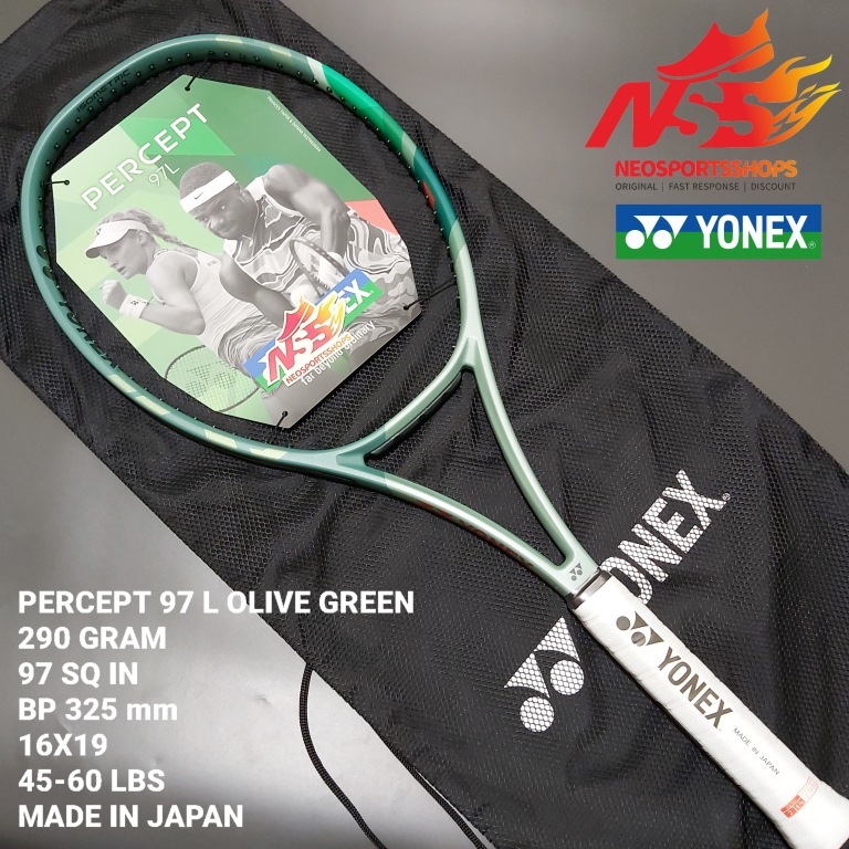 Jual Raket Tenis Yonex Percept 97L / 97 L Olive Green 2024 290 Gram ...