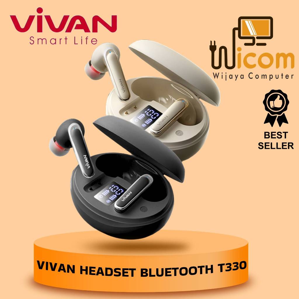 Jual VIVAN T330 TWS Liberty Dual ENC Headset Bluetooth 5.3 Playtime 50 ...