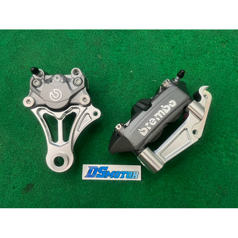 Jual kaliper caliper model brcmbo M3 monoblok 4piston 4pot 4p big dan 2piston grey set breket ...