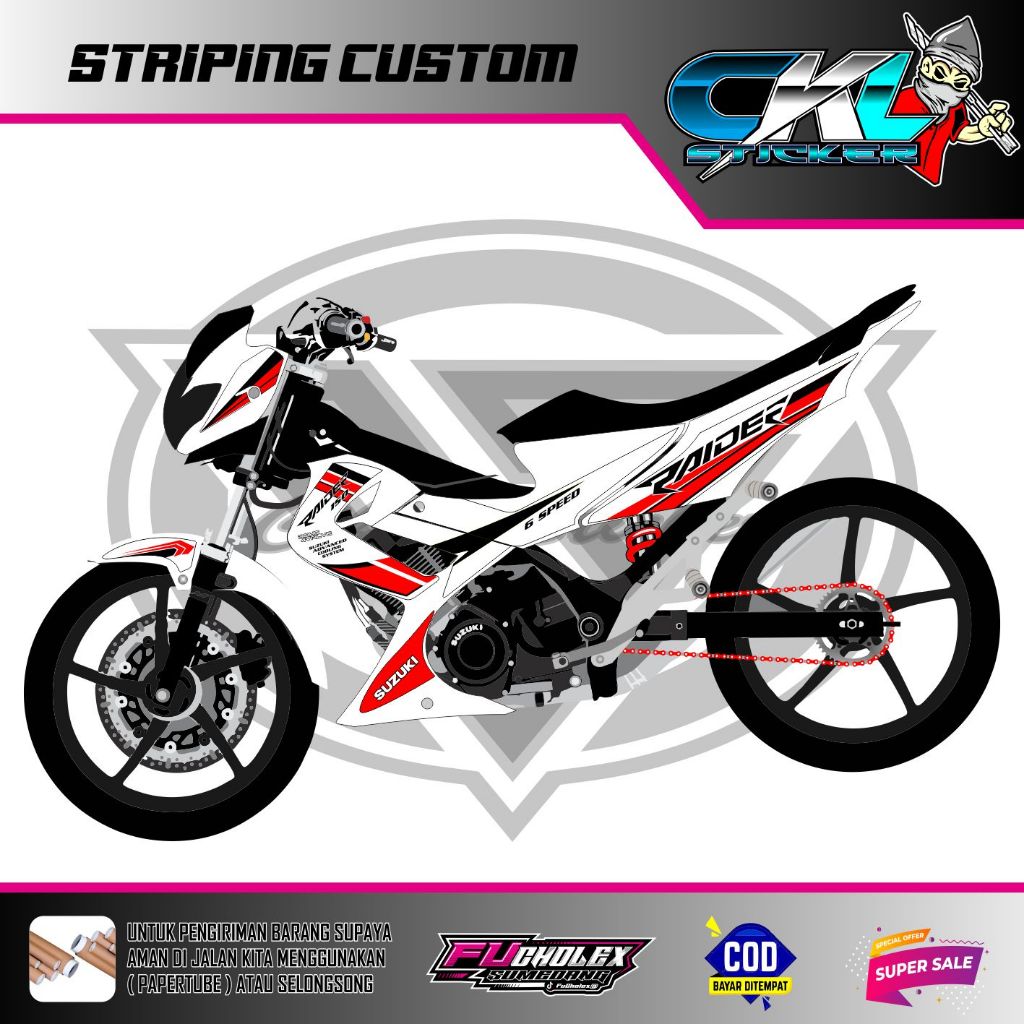 Jual STRIPING VARIASI SUZUKI SATRIA FU BARONG LAMA CBU STIKER RAIDER ...