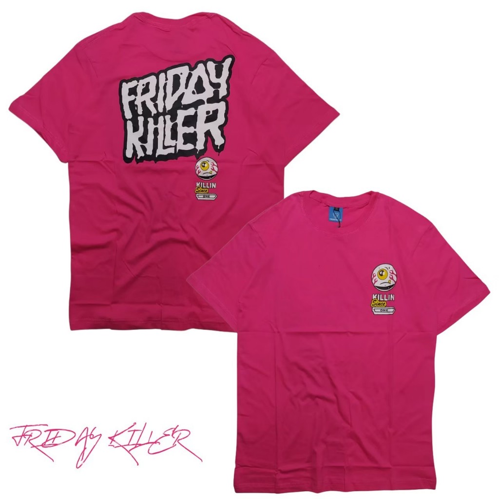 Jual Kaos Wanita FRIDAY KILLER Warna Pink T-shirt Distro Pria Wanita ...