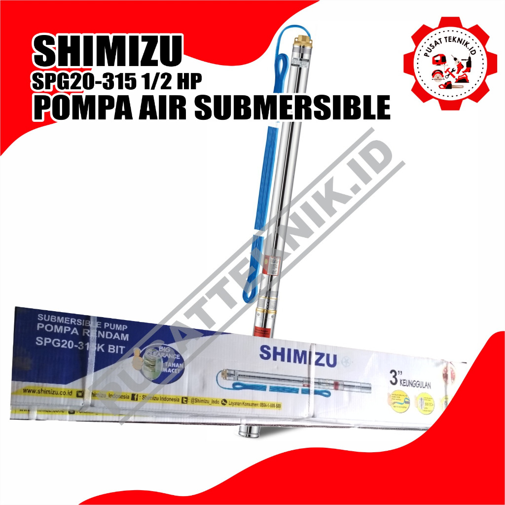 Jual SHIMIZU SP 315 POMPA AIR SUBMERSIBLE SHIMIZU SPG20-315K BIT POMPA ...