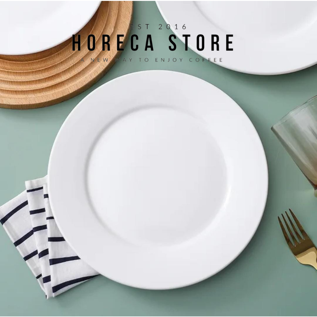 Jual Piring Keramik Putih 21,5cm Serbaguna / Piring Saji Ceramic Putih ...