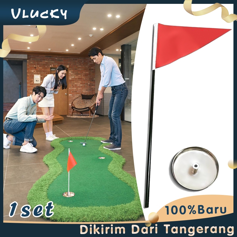 Jual Hole Cup Lapangan Mini Golf Hole Stick Flag Flagstick Hole Cup ...