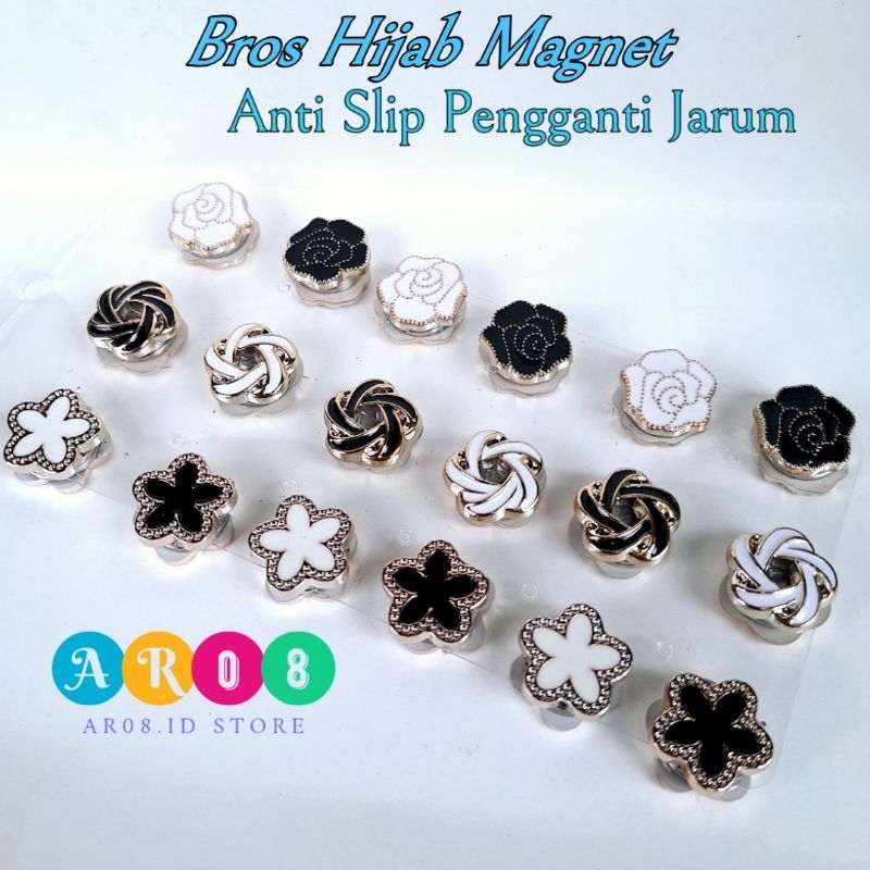 Jual Pin Hijab Magnet Anti Slip Bros Jilbab Magnet Pin Bros Hijab ...