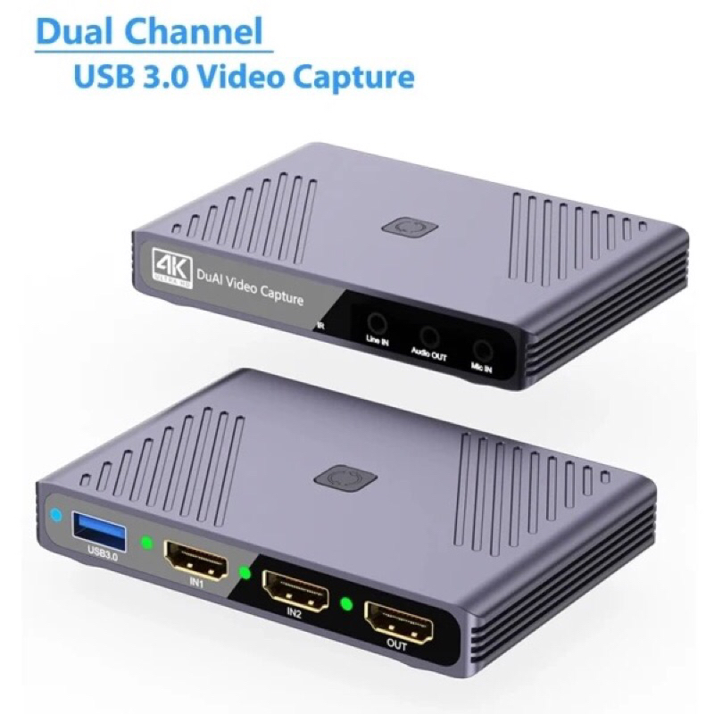 Jual video capture usb 3.0 4k 1080p 60fps dual input - hc668 | Shopee ...