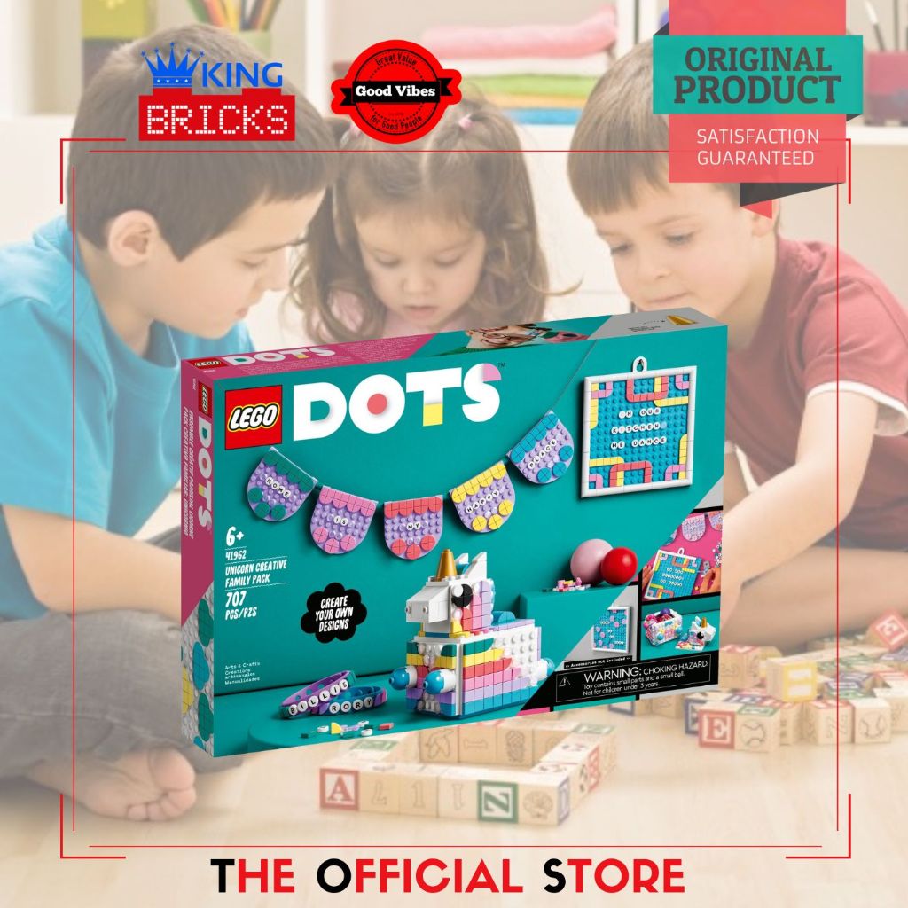 Jual LEGO Original DOTS 41962 Unicorn Creative Family Pack - Mainan ...