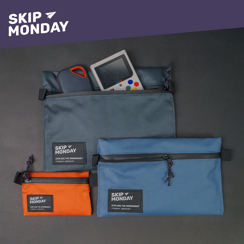 Jual Skip Monday Premium Zipper Pocket Travel Organizer Dompet Tempat ...