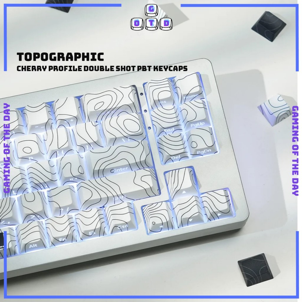 Jual Topographic Keycaps Side Letter by GOTD Cherry Profile PBT Double ...