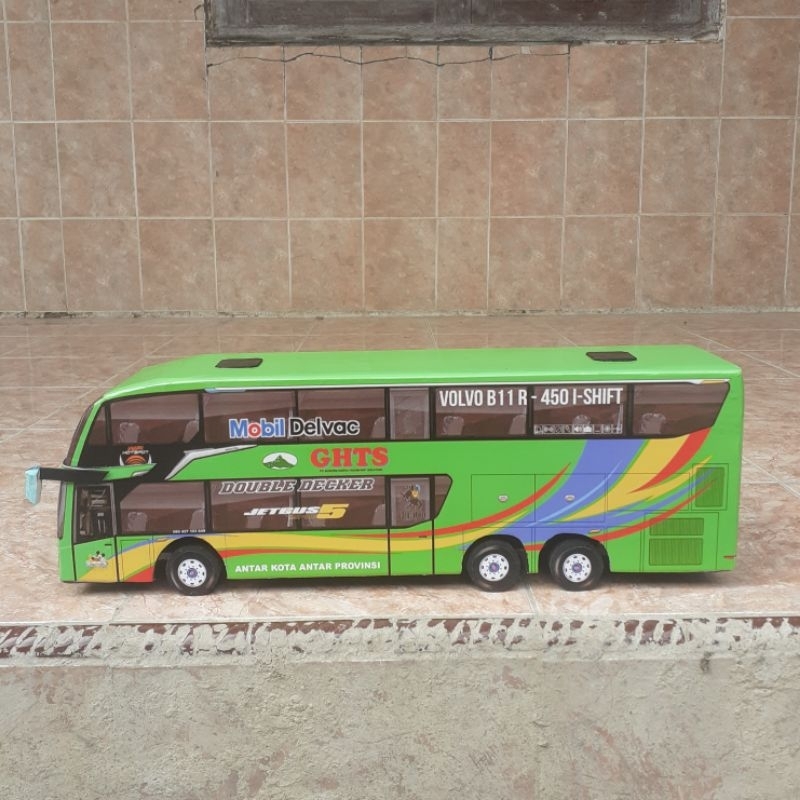 Jual Miniatur bus jetbus5 PO.GUNUNG HARTA SDD JB5 full lampu tolelet ...
