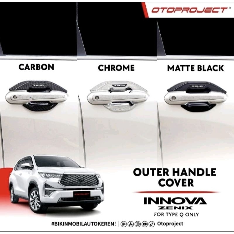 Jual INNOVA ZENIX 2023 Outer Handle atau Mangkokan Pintu Carbon Chrome ...