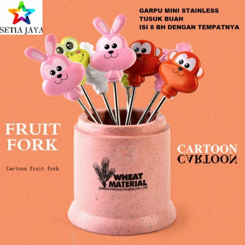 Jual GARPU KUE / GARPU BUAH STAINLESS 8 PCS KARAKTER | Shopee Indonesia